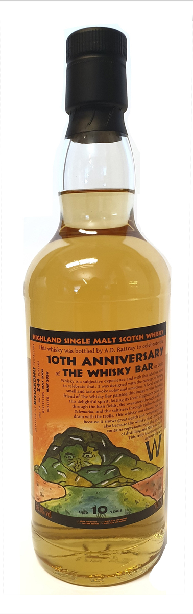 AD Rattray Knockdhu for The Whisky Bar 10 YO Cask No. 700308 - Vinmonopolet