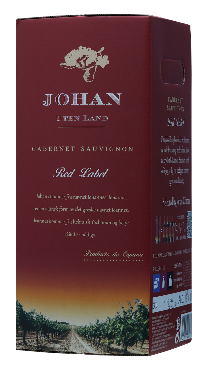 Johan Uten Land Red Label Cabernet Sauvignon - Vinmonopolet