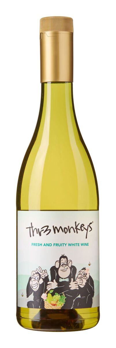 Thr3 Monkeys Fresh & Fruity White Wine - Vinmonopolet